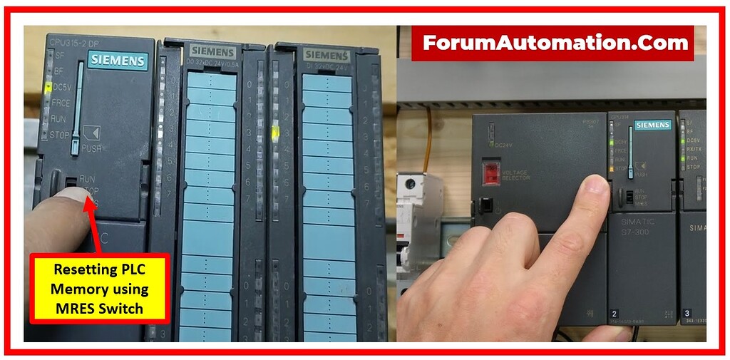 What is the function of a PLC's MRES Switch? - Siemens - Industrial ...