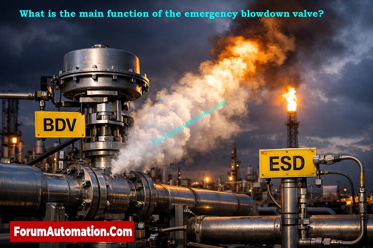 What is the main function of the emergency blowdown valve? - Valves ...