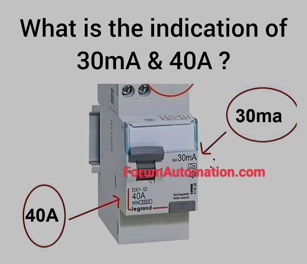 What is the indication of 30mA & 40A? - Electrical - Industrial ...