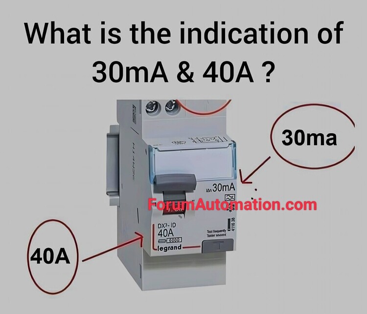 What is the indication of 30mA & 40A? - Electrical - Industrial ...