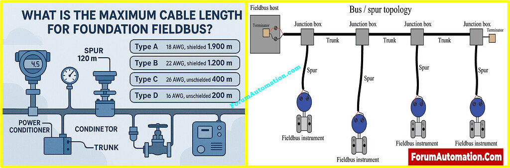 What is the maximum cable length for FOUNDATION fieldbus? - Industrial ...