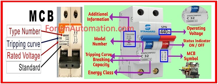 How To Read MCB Nameplate Rating? - Electrical - Industrial Automation ...