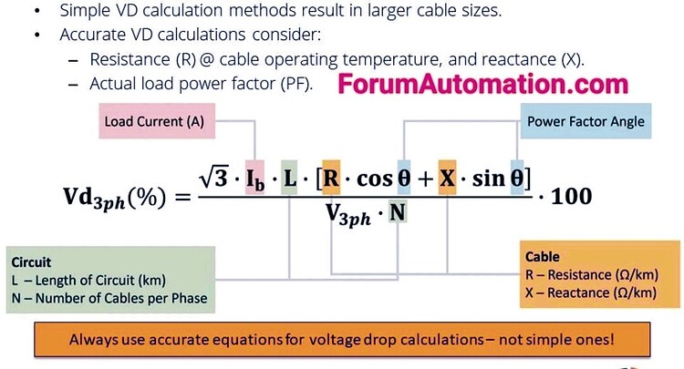 Voltage Drop Equation - Electrical - Industrial Automation, PLC Programming, scada & Pid Control ...