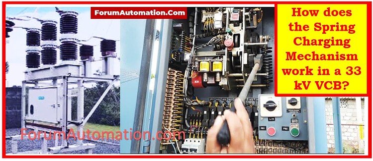 How does the Spring Charging Mechanism work in a 33 kV VCB ...