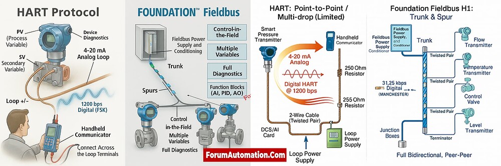 What is the difference between fieldbus and Hart? - Industrial ...
