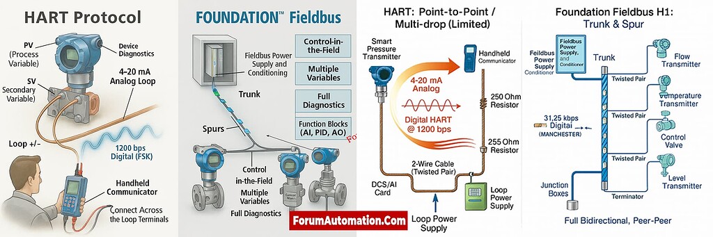 What is the difference between fieldbus and Hart? - Industrial ...