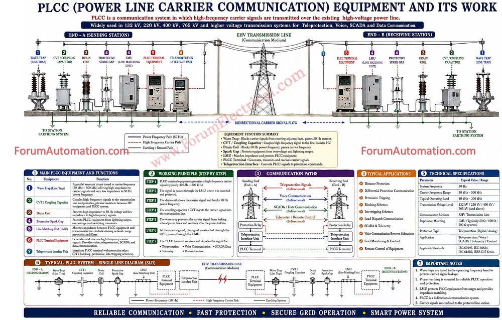 How does Power Line Carrier Communication (PLCC) Work in Transmission ...