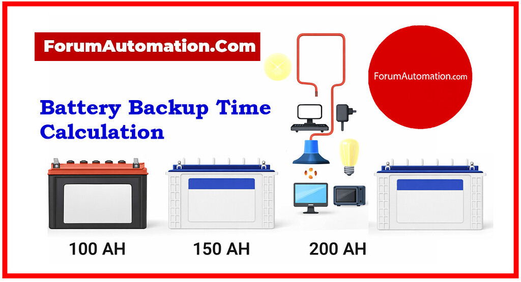Battery Backup Time Calculation - Electrical - Industrial Automation ...