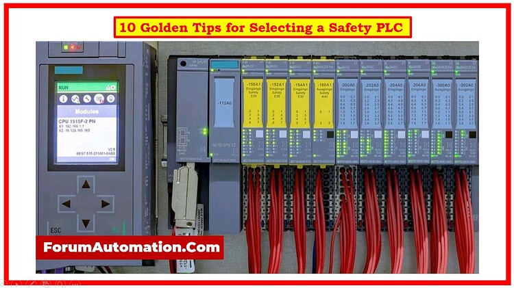 10 Golden Tips for Selecting a Safety PLC - PLC (Programmable Logic ...