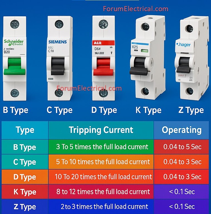 Different Types of MCB - Electrical - Industrial Automation, PLC ...